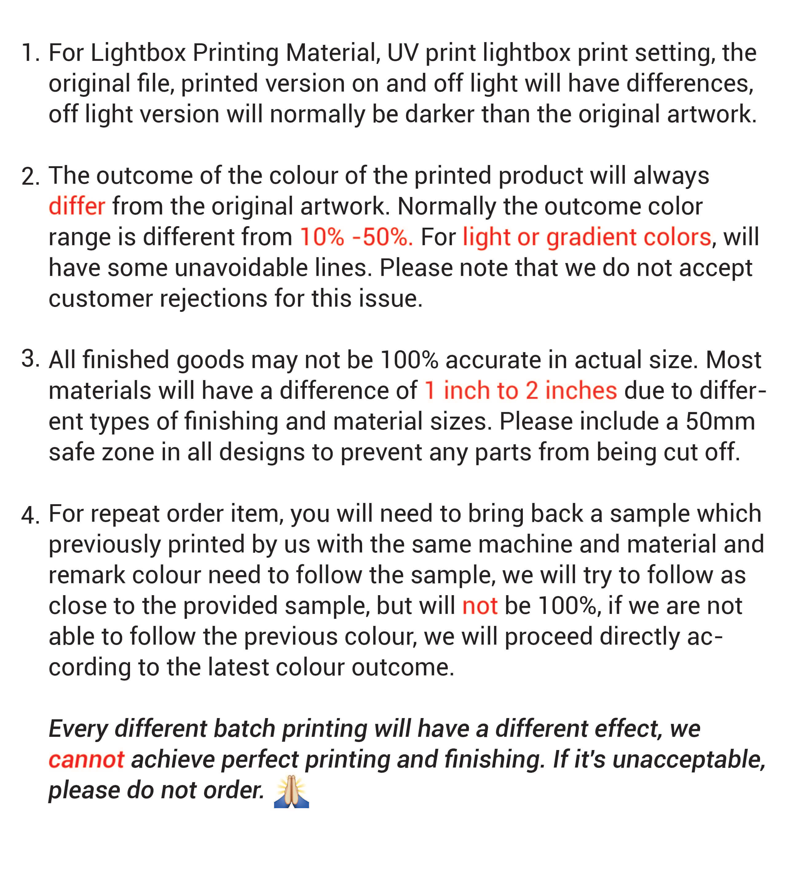 Lightbox Printing Material-Sy Bunting King